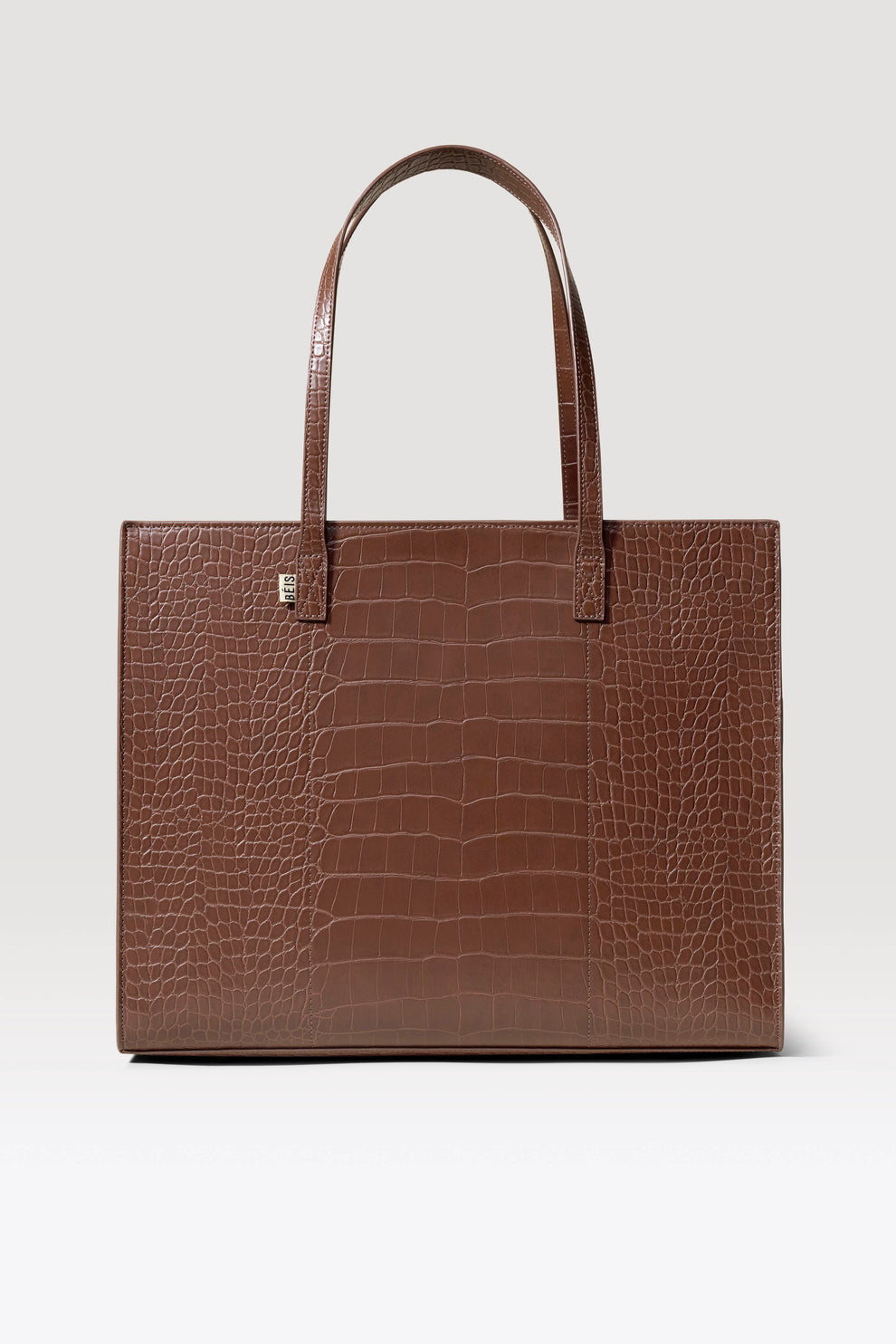 BÉIS 'The Large Work Tote' in Maple - Large Brown Laptop Bag & Work ...