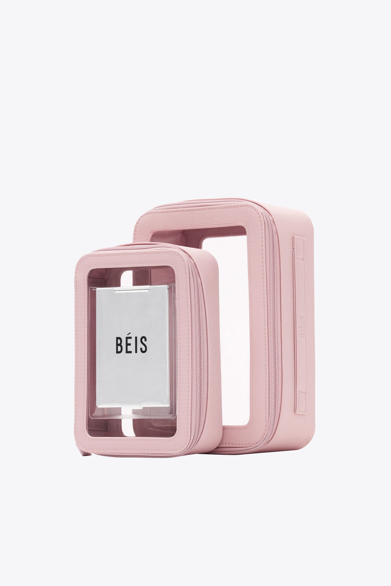 BÉIS 'The In Flight Cosmetic Set' in Atlas Pink - Pink Carry On Makeup ...