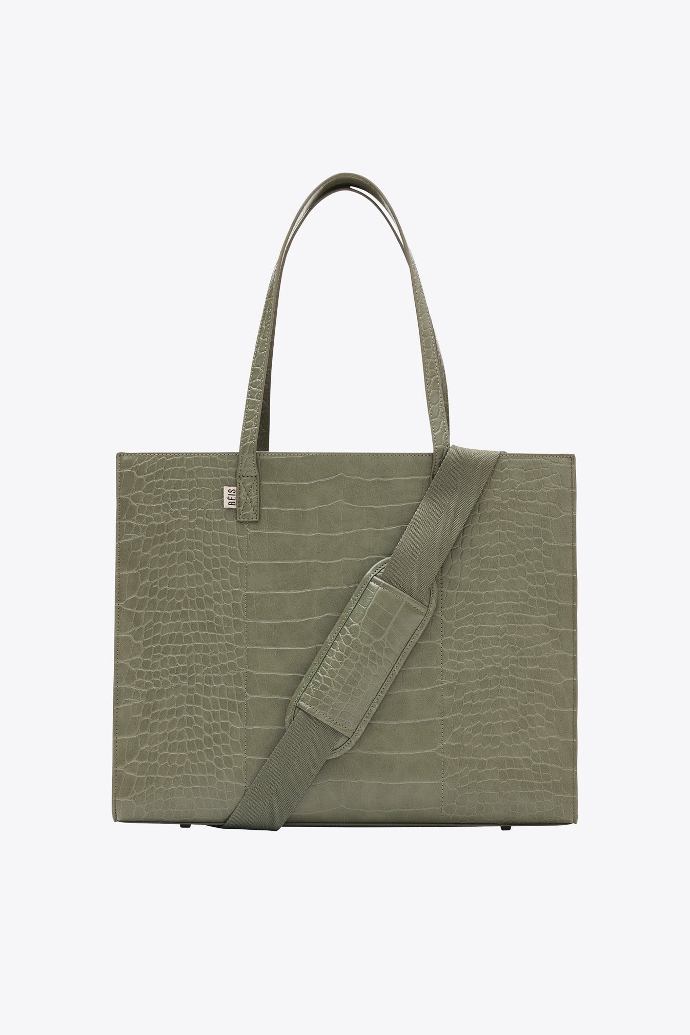 BÉIS 'The Large Work Tote' in Olive - Olive Green Large Laptop Bag ...
