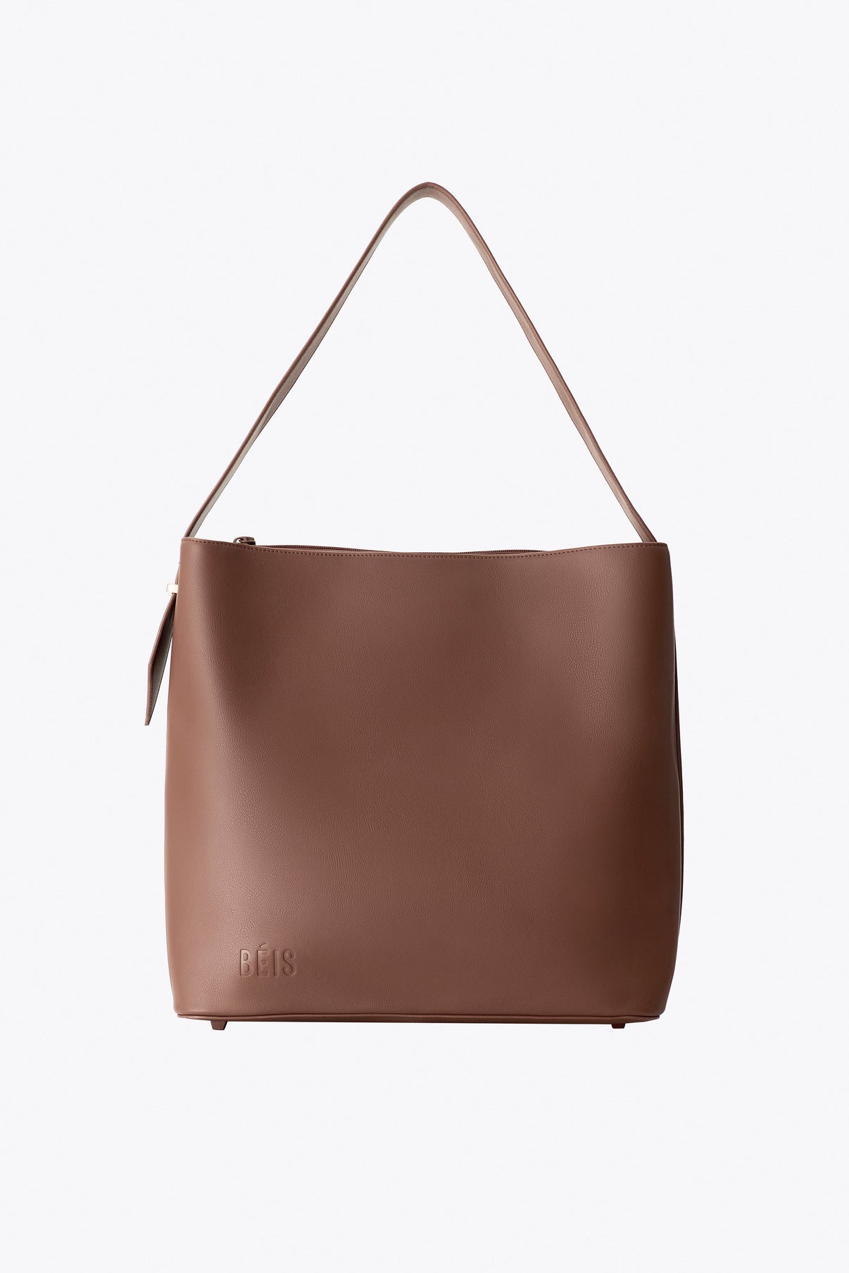 BÉIS 'The Essential Tote' in Maple - Sleek Brown Tote Bag for Work & Travel