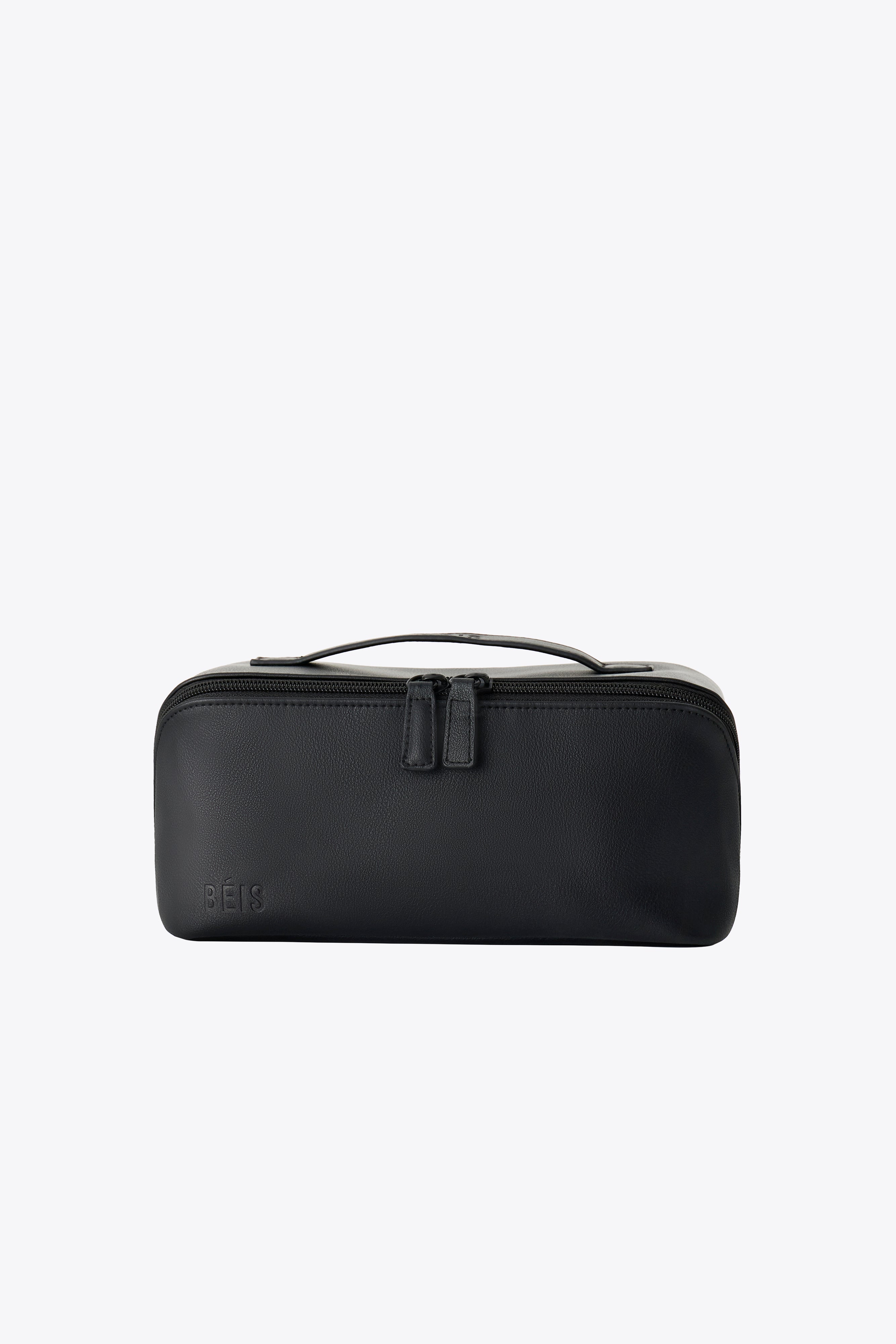 BÉIS 'The Essential Toiletry Kit' in Black - Wide Opening Black Travel ...