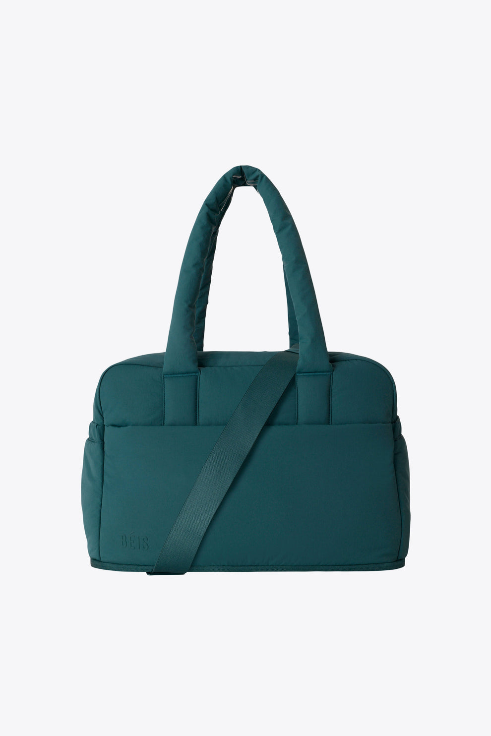 BÉIS 'The Air Duffle' in Deep Teal - Deep Teal Blue Duffle Bag for Travel