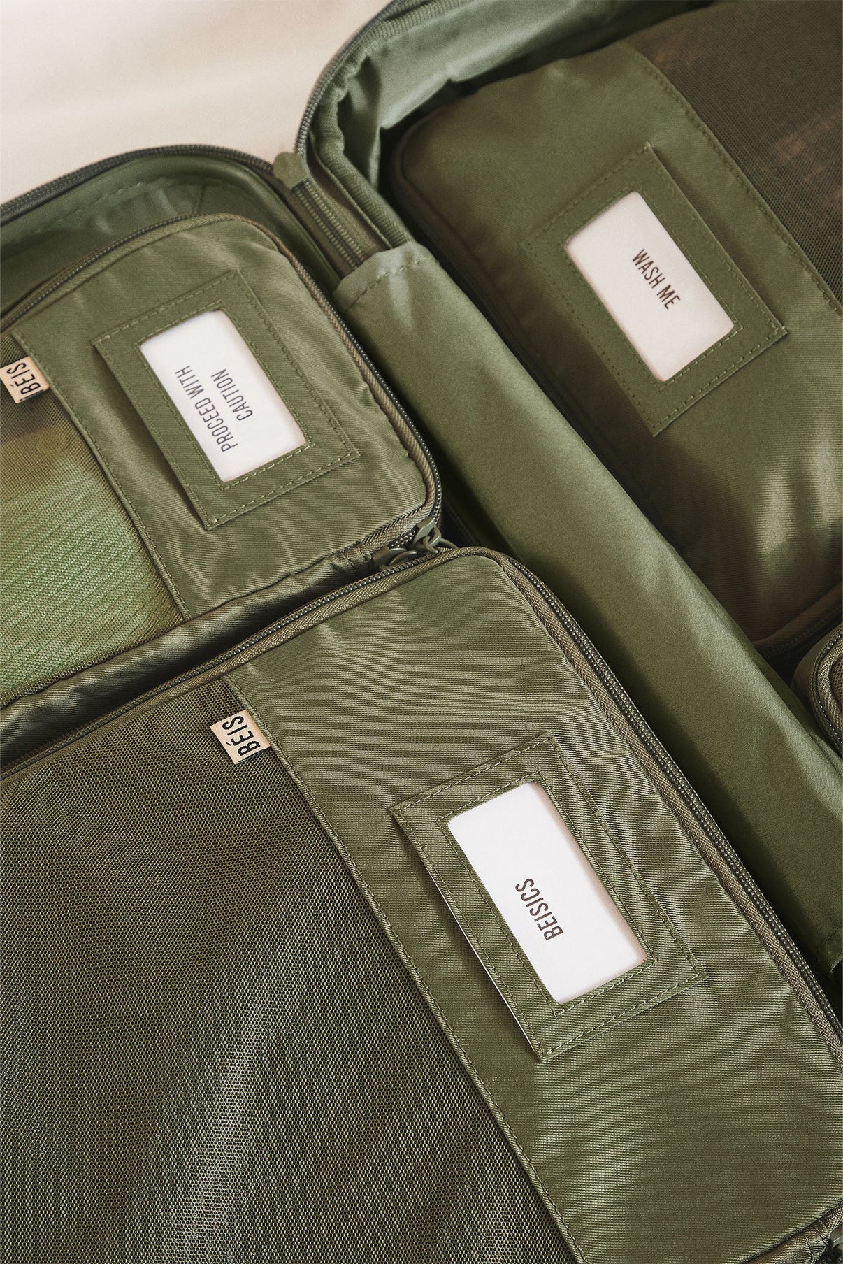 BÉIS 'The Compression Packing Cubes 6 pc' in Olive - 6 Piece Set Of ...