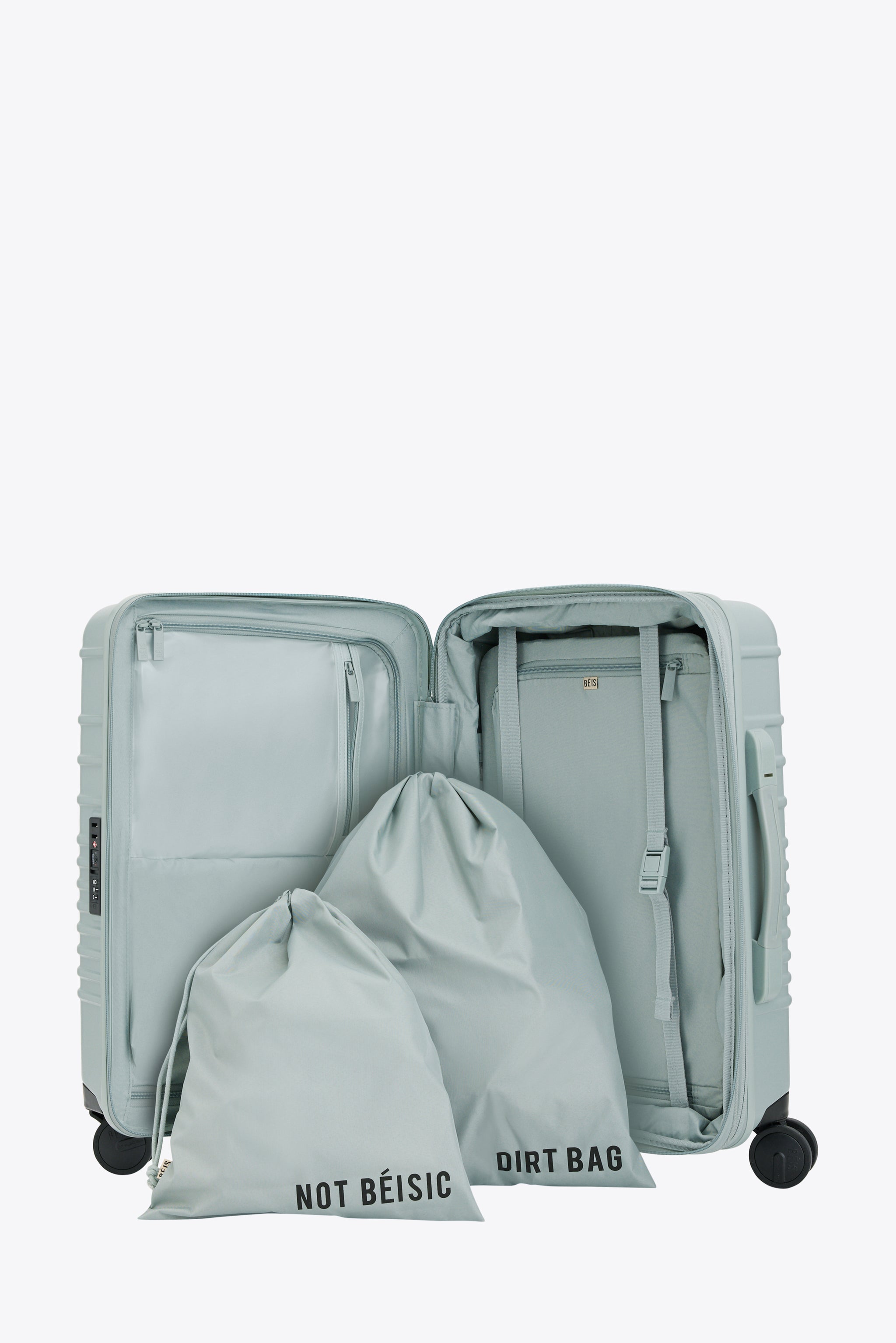 BÉIS 'The Carry-On Roller' In Slate - 21" Carry-On Slate Blue Rolling ...