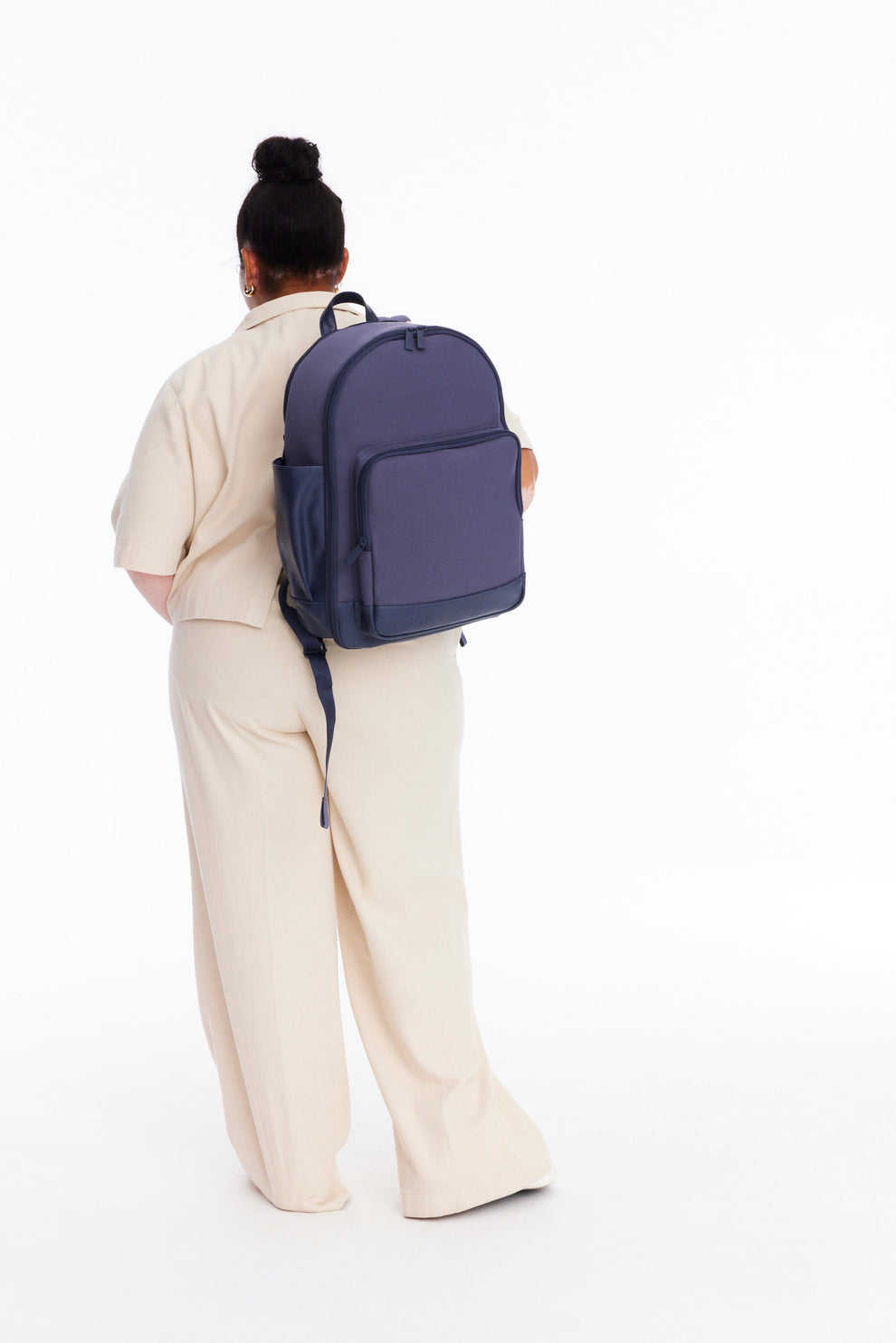 BÉIS 'The Backpack' in Navy - Navy Blue Laptop Backpack for Work & Travel