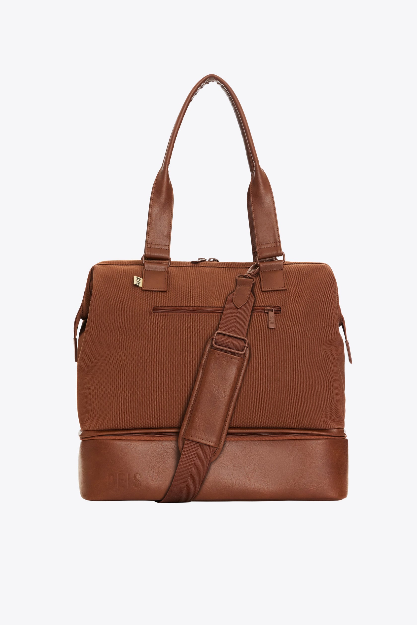 BÉIS 'The Convertible Mini Weekender' in Maple - Small Overnight Bag ...
