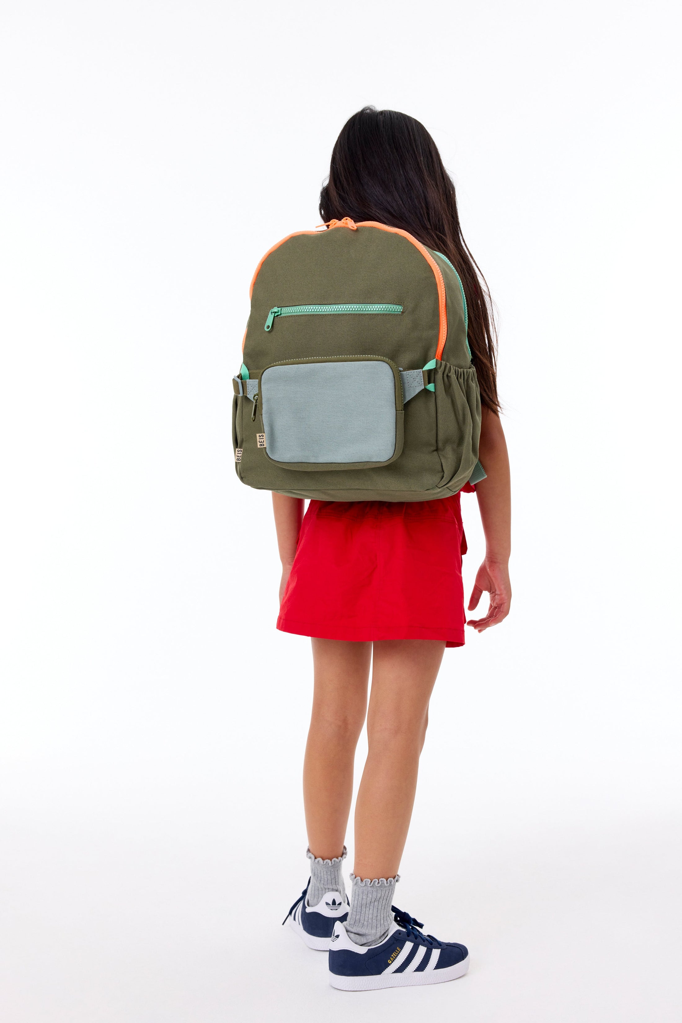 BÉIS 'The Kids Backpack' in Olive - Olive Green Kids Backpack for ...
