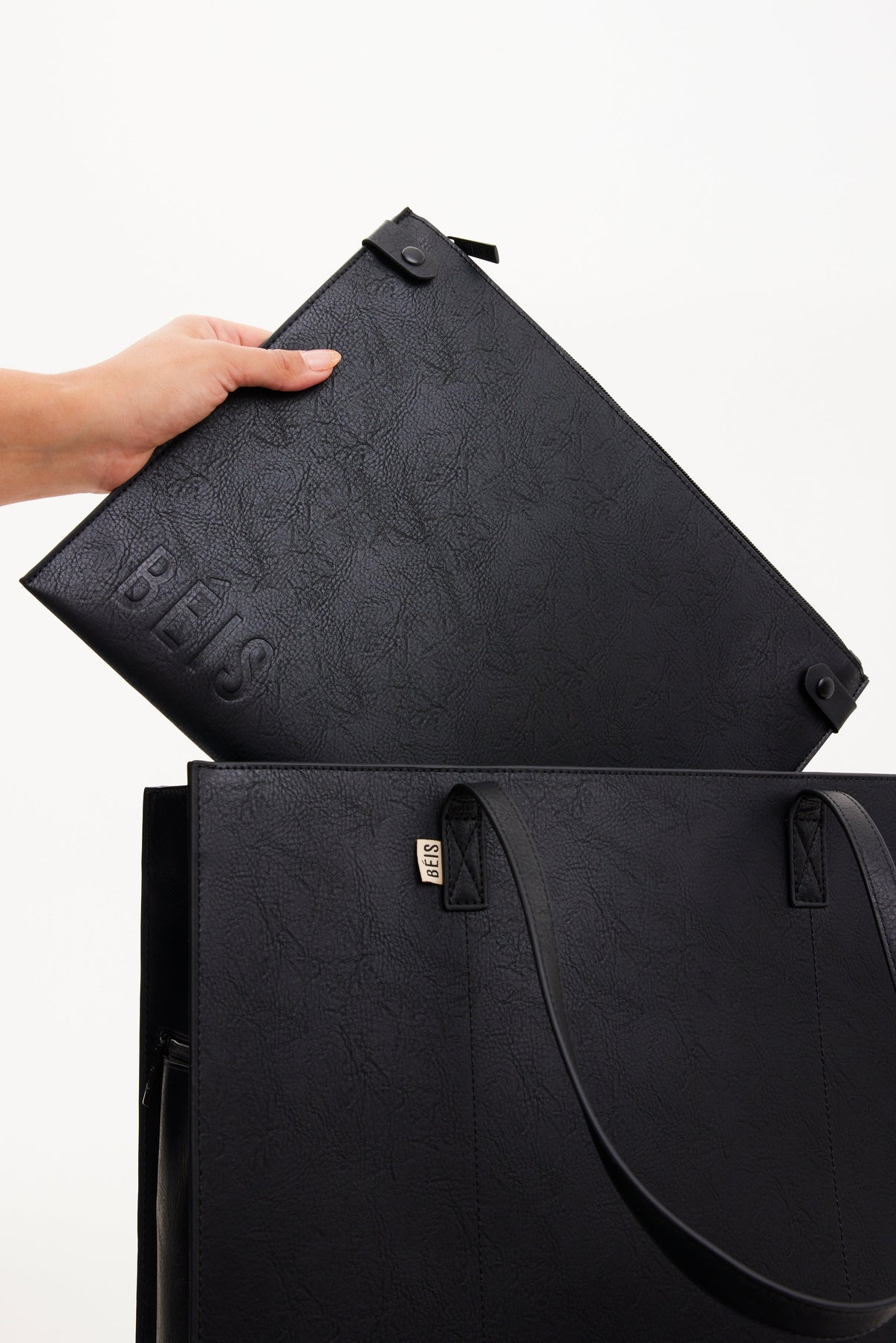 BÉIS 'The Large Work Tote' in Black - Womens Large Laptop Bag In Black ...