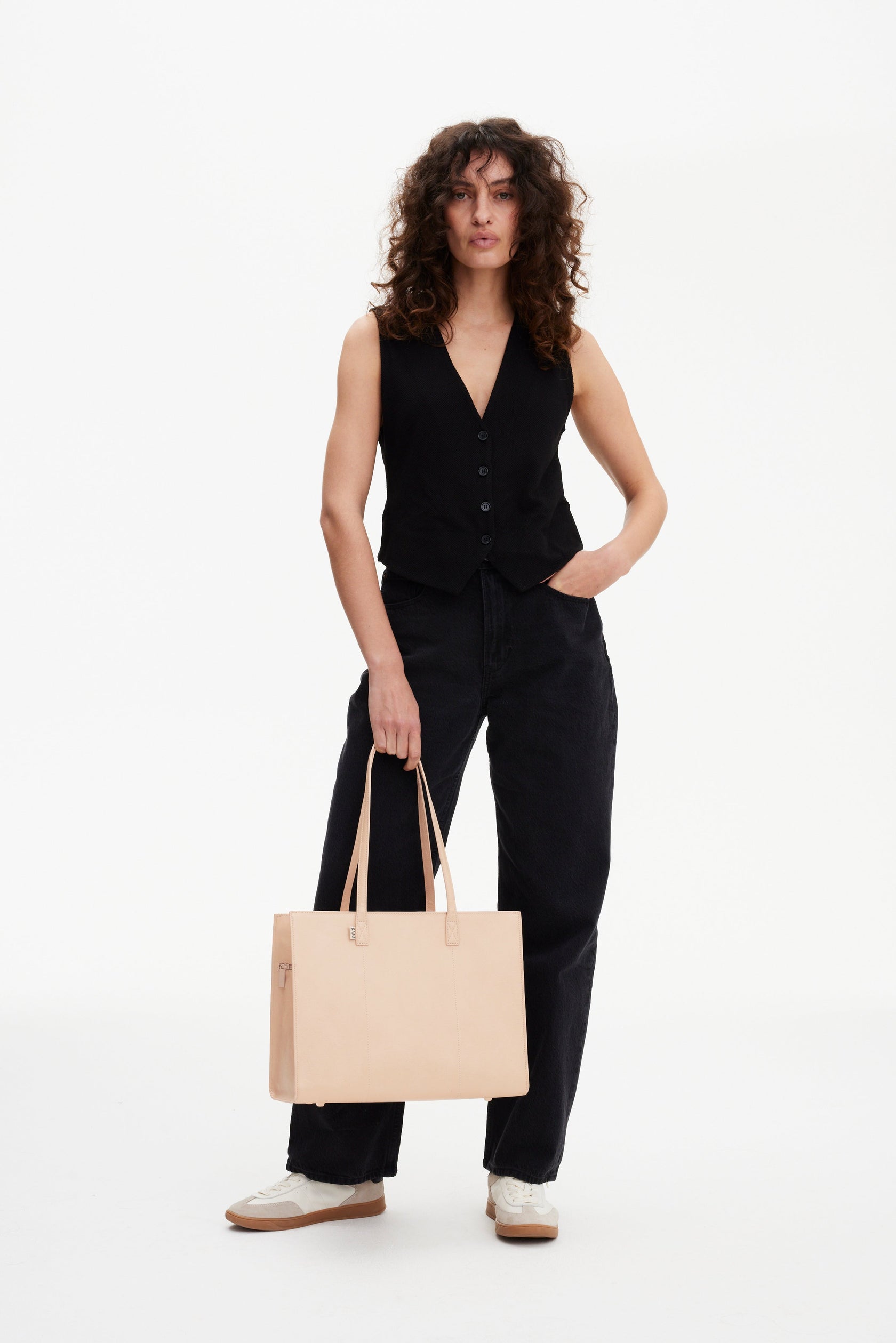BÉIS 'The Work Tote' in Beige - Beige Small Work Bag For Women & Laptop ...