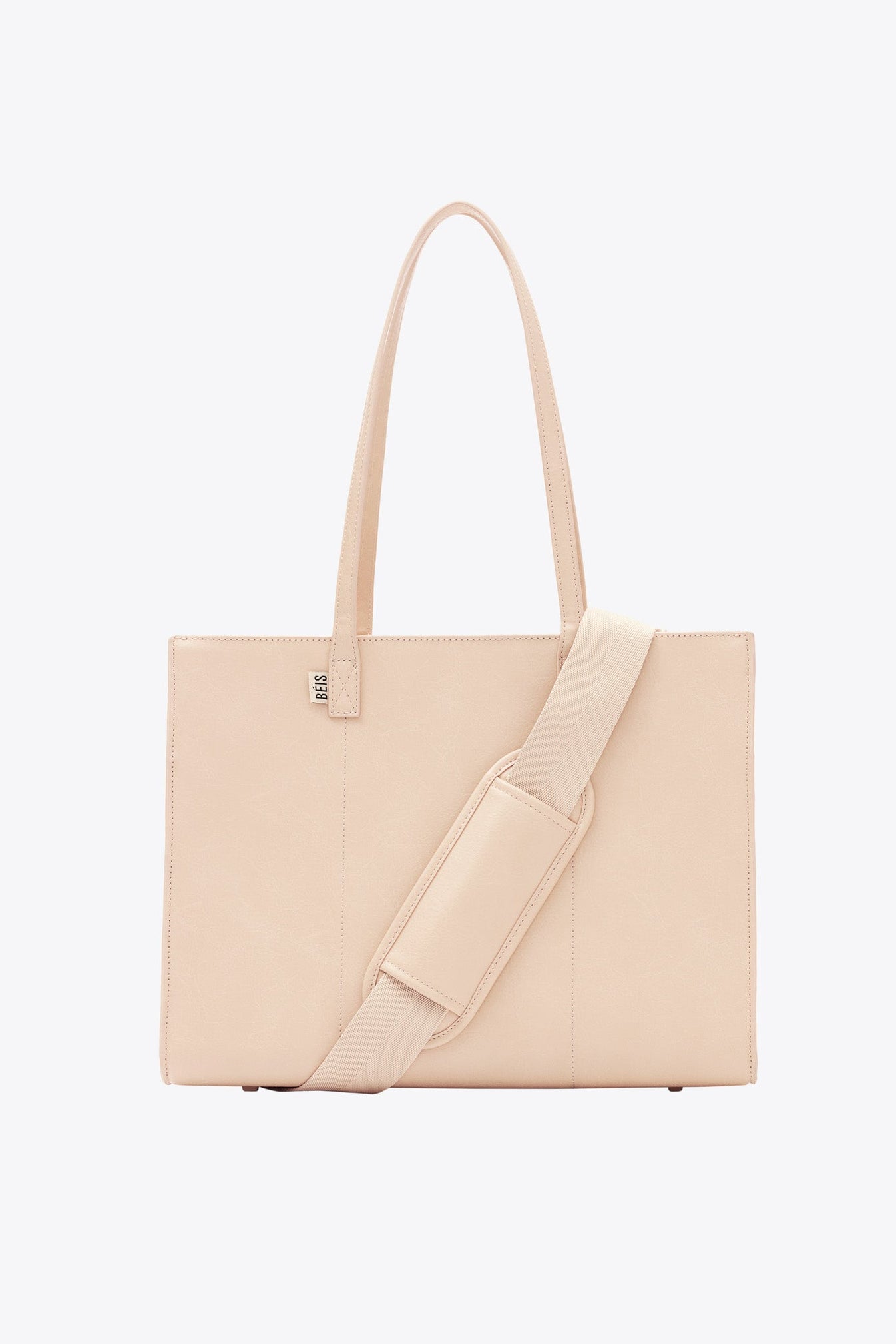 BÉIS 'The Work Tote' in Beige - Beige Small Work Bag For Women & Laptop ...