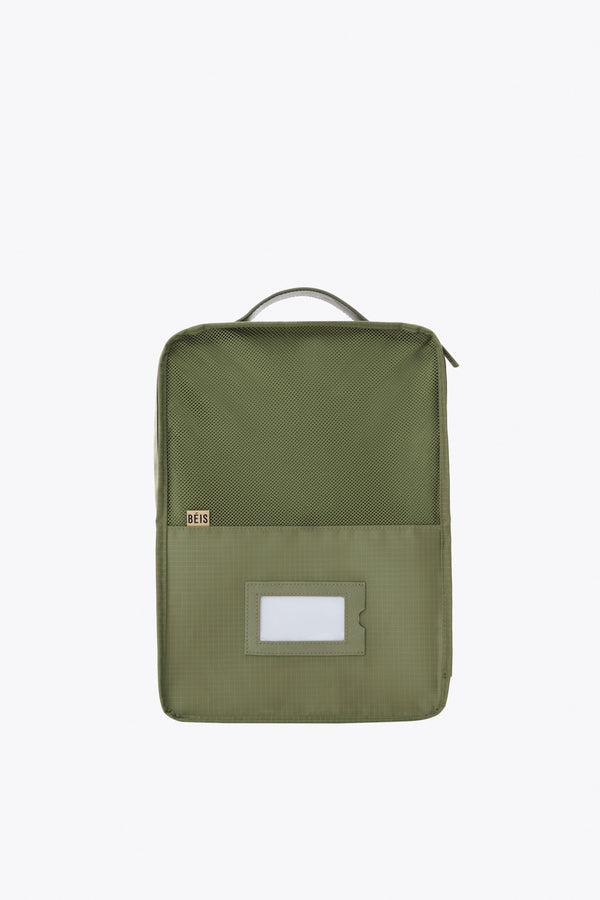 BÉIS 'The Packing Cubes' in Olive - Olive Green Packing Cubes for Travel