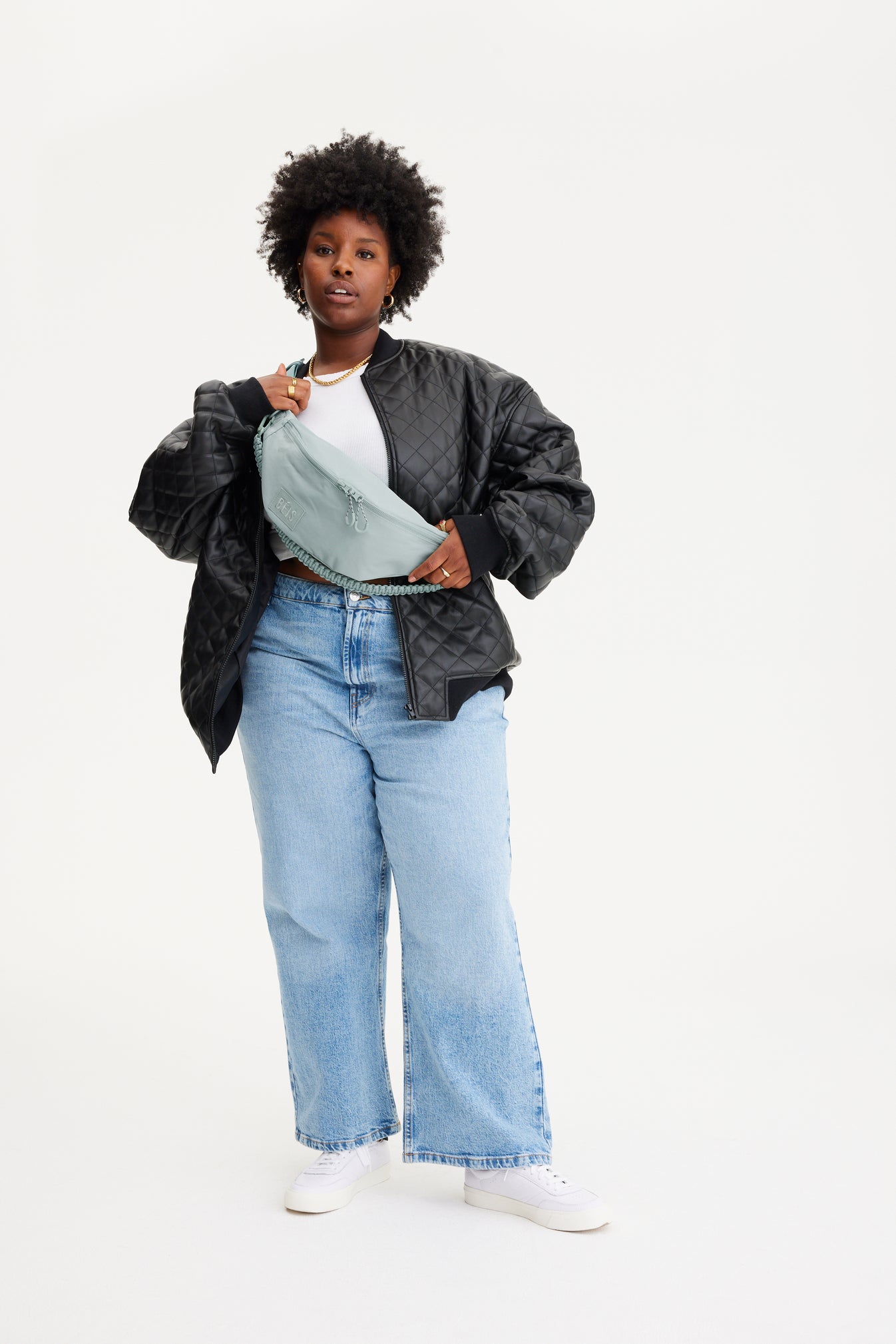 BÉIS 'The Sport Pack' in Slate - Chic, Green Belt Bag