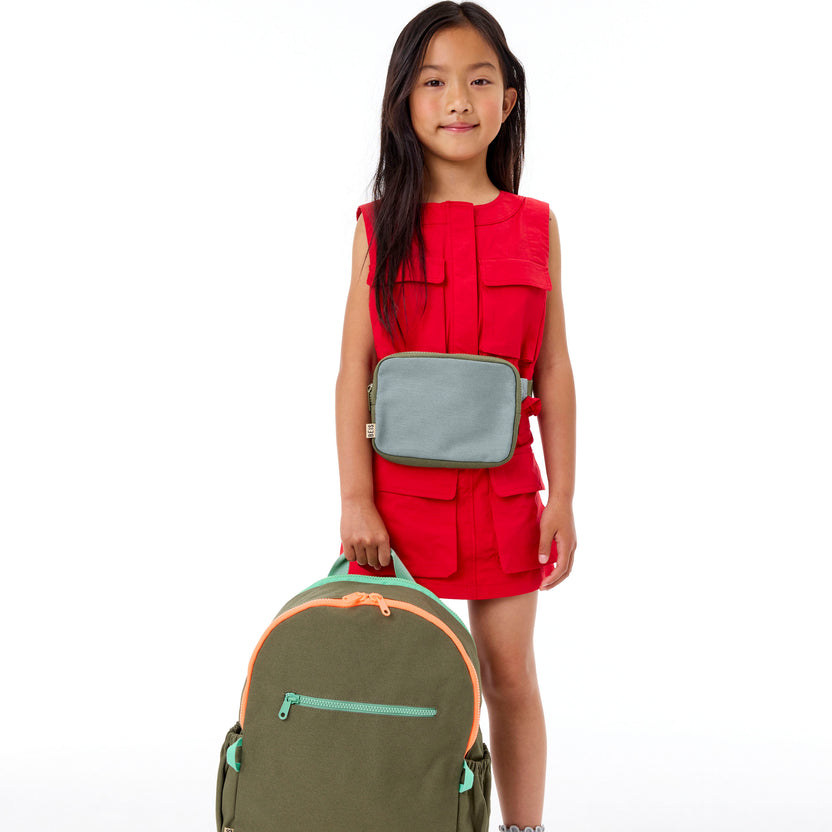 BÉIS 'The Kids Backpack' in Olive - Olive Green Kids Backpack for ...