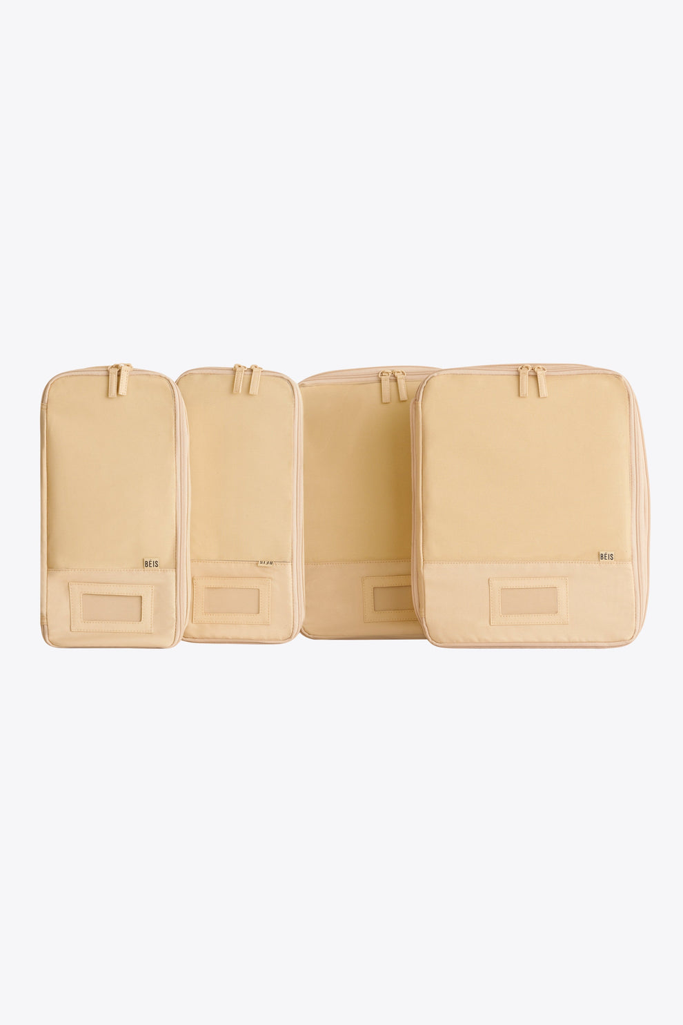 BÉIS 'The Compression Packing Cubes 4pc' in Beige - 4 Piece Set Of ...