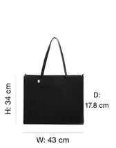 Black Work Tote - Designer Laptop Bag for Women