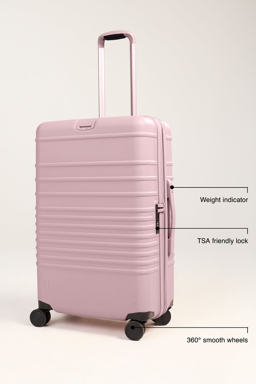 BÉIS 'The Medium Check-In Roller' in Atlas Pink - 26" Checked Baggage ...