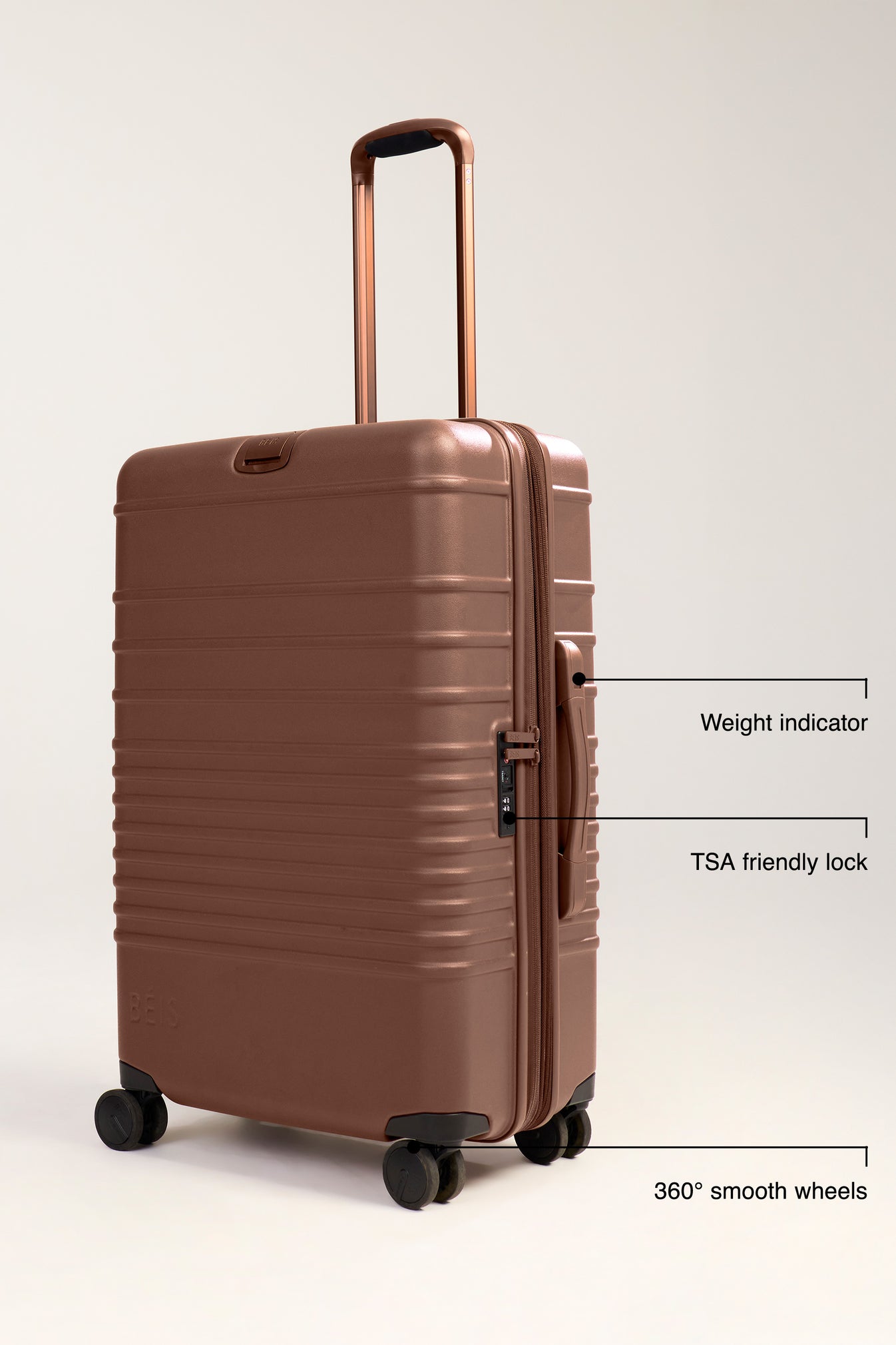 BÉIS 'The Medium Check-In Roller' in Brown - 26" Checked Baggage in ...