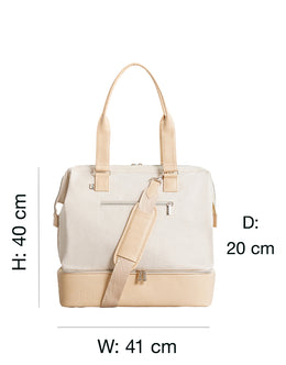 BÉIS 'The Convertible Mini Weekender' in Beige - Beige Small Weekend ...
