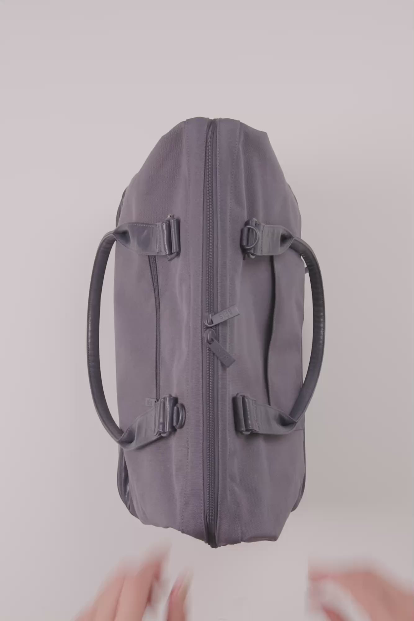 BÉIS 'The Convertible Mini Weekender' in Navy - Small Blue Weekend Bag ...