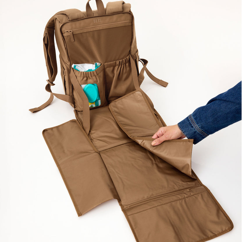 The Ultimate Diaper Backpack in Camel