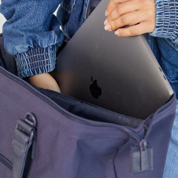 BÉIS 'The Mini Weekender' in Navy - Mini Blue Weekender Bag & Small ...