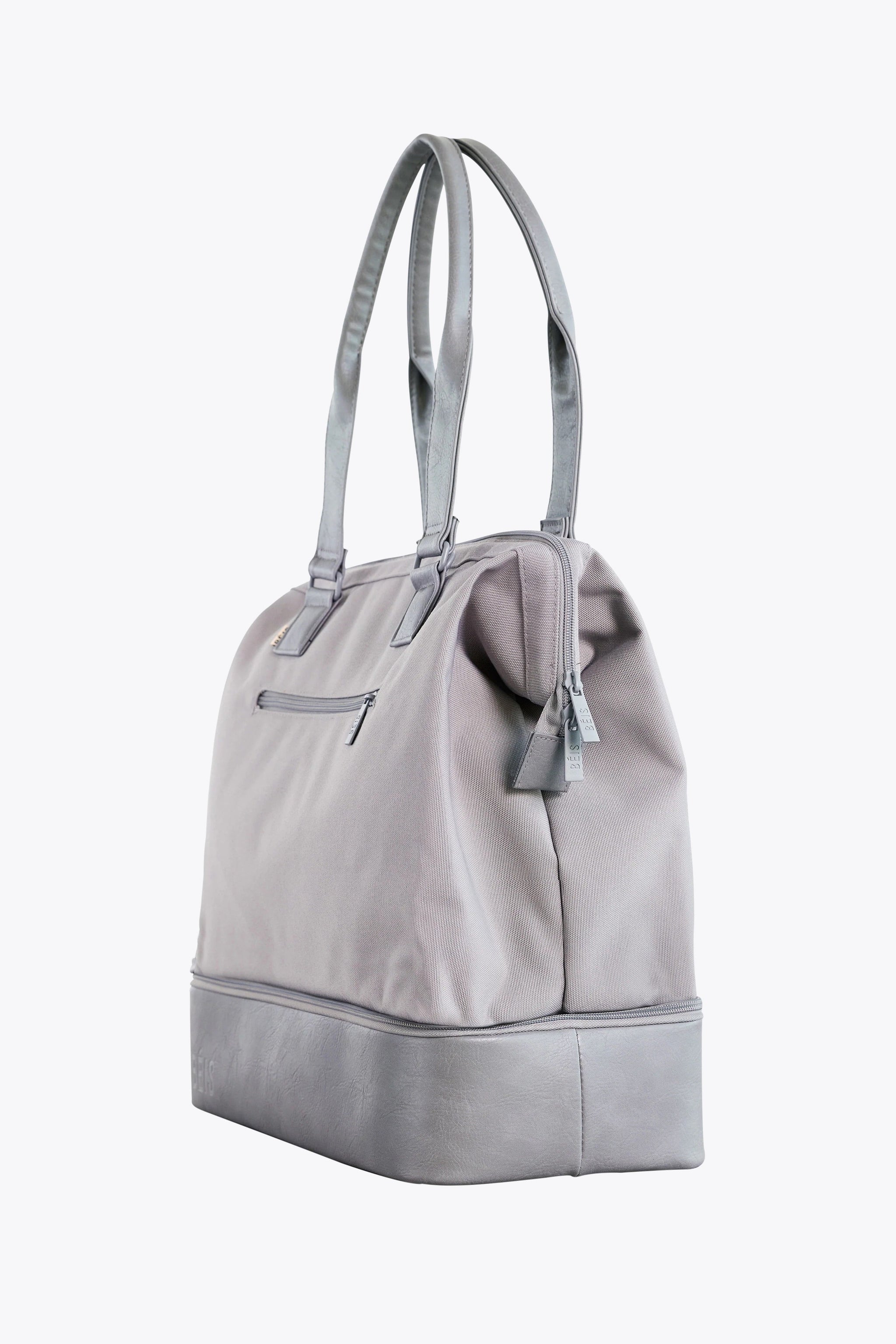 BÉIS 'The Mini Weekender' in Grey - Small Grey Travel Bag & Small ...