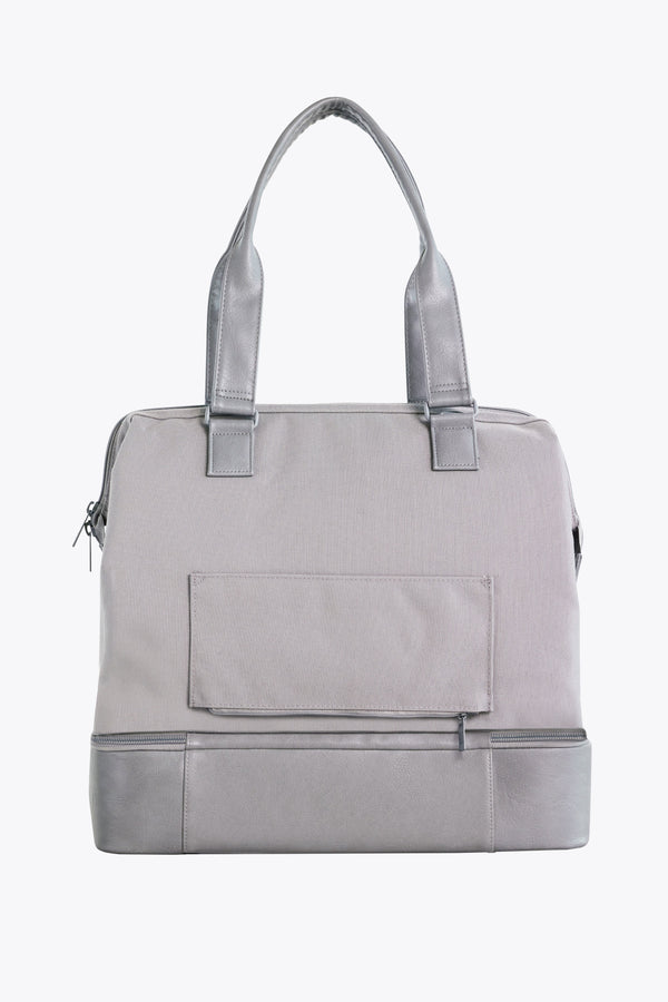 BÉIS 'The Mini Weekender' in Grey - Small Grey Travel Bag & Small ...