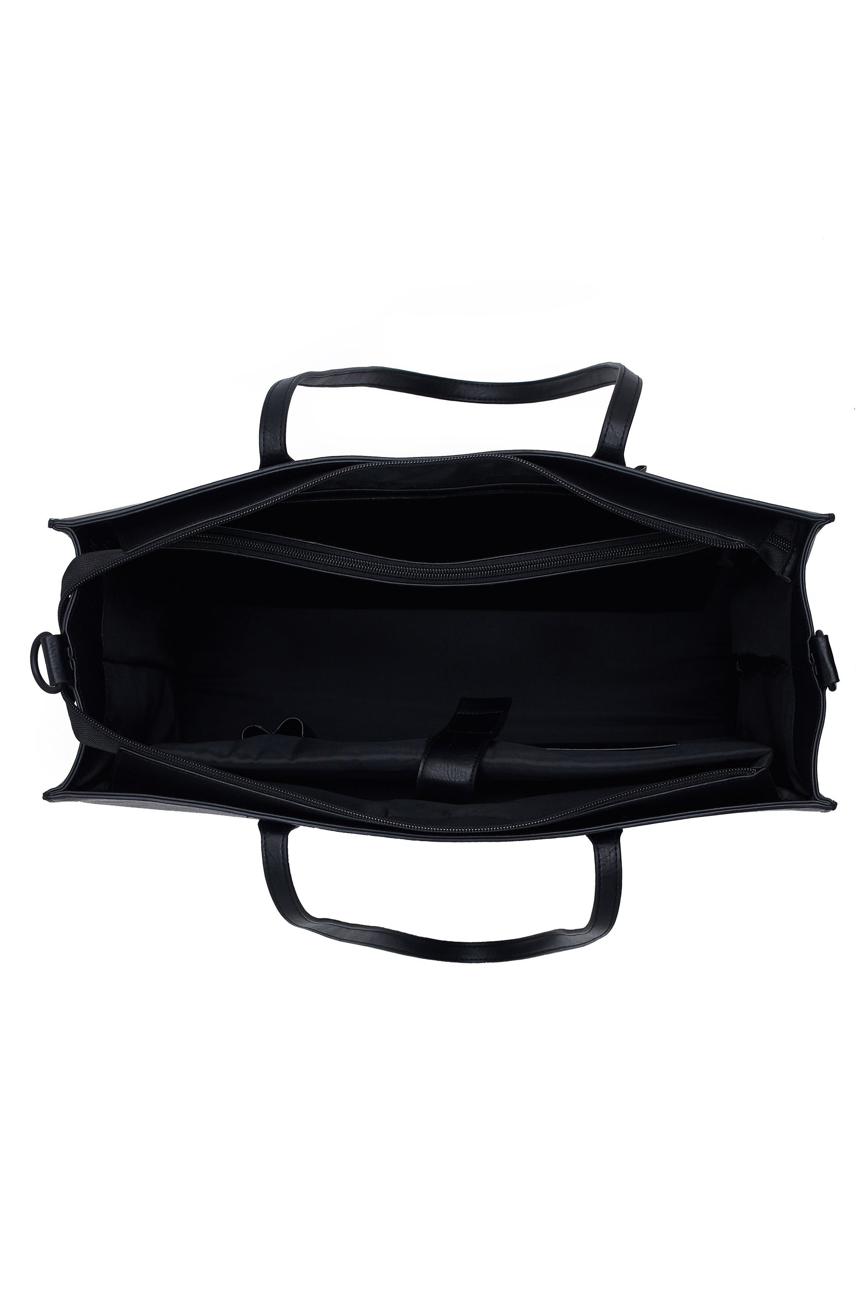 Large Black Work Tote - Designer Laptop Bag for Women