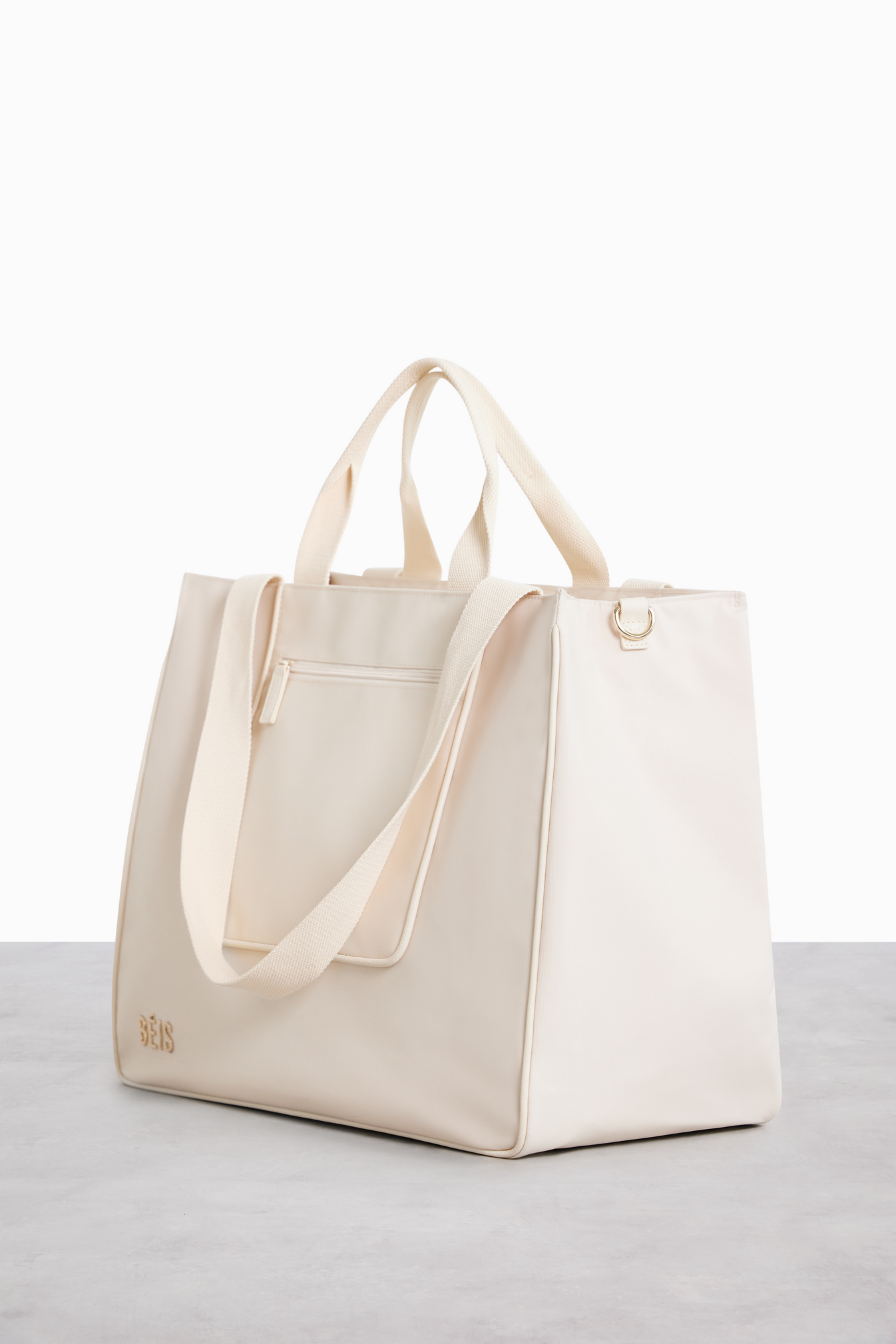 BÉIS 'The East To West Tote' in Beige - Recycled Travel Tote Bag