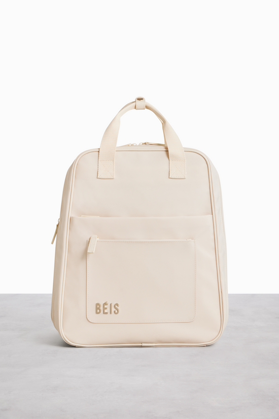 BÉIS 'The Expandable Backpack' in Beige - Beige Rucksack For Work ...