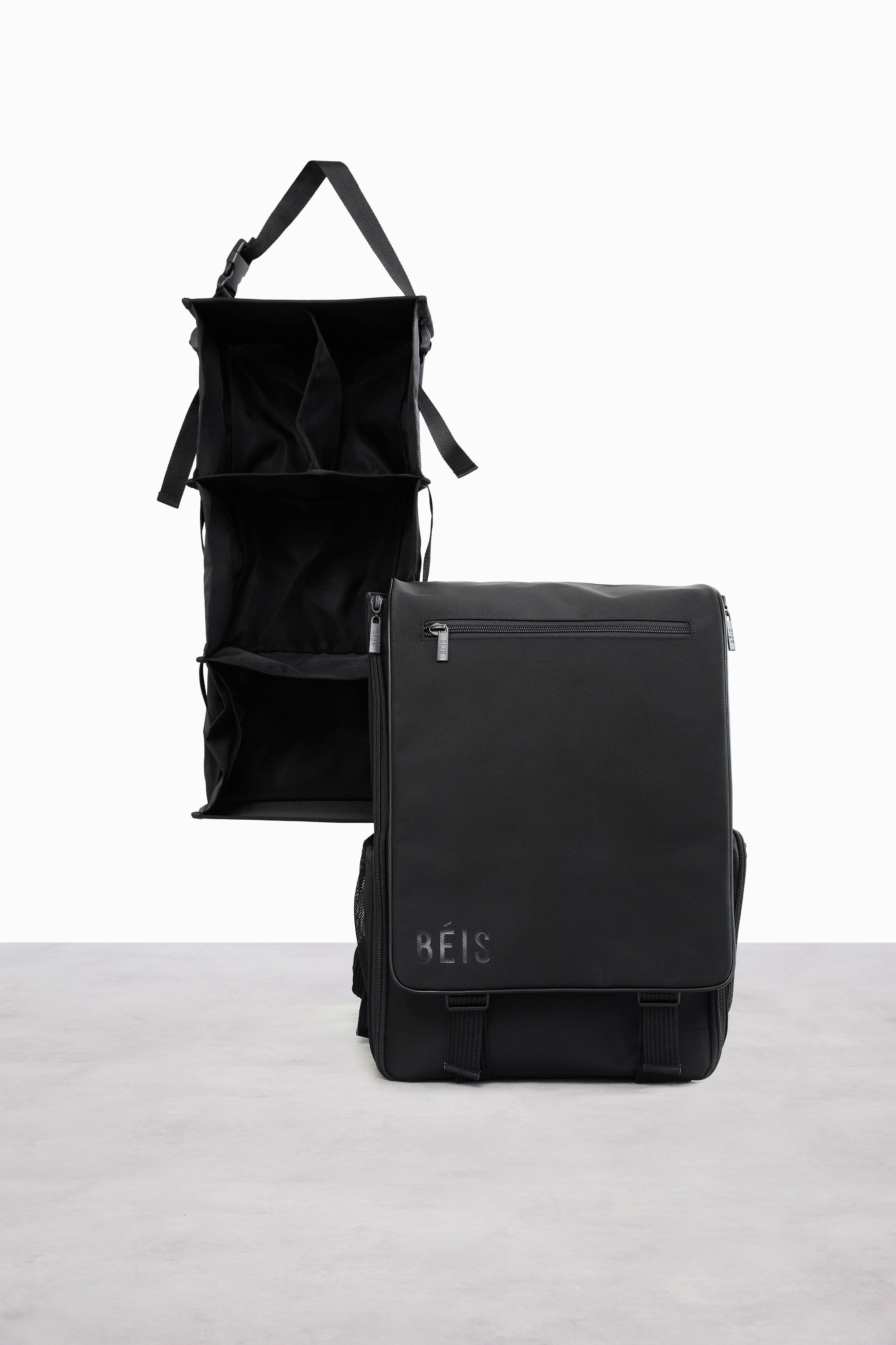 BÉIS 'The Hanging Travel Backpack Bag' in Black | BÉIS Travel CA