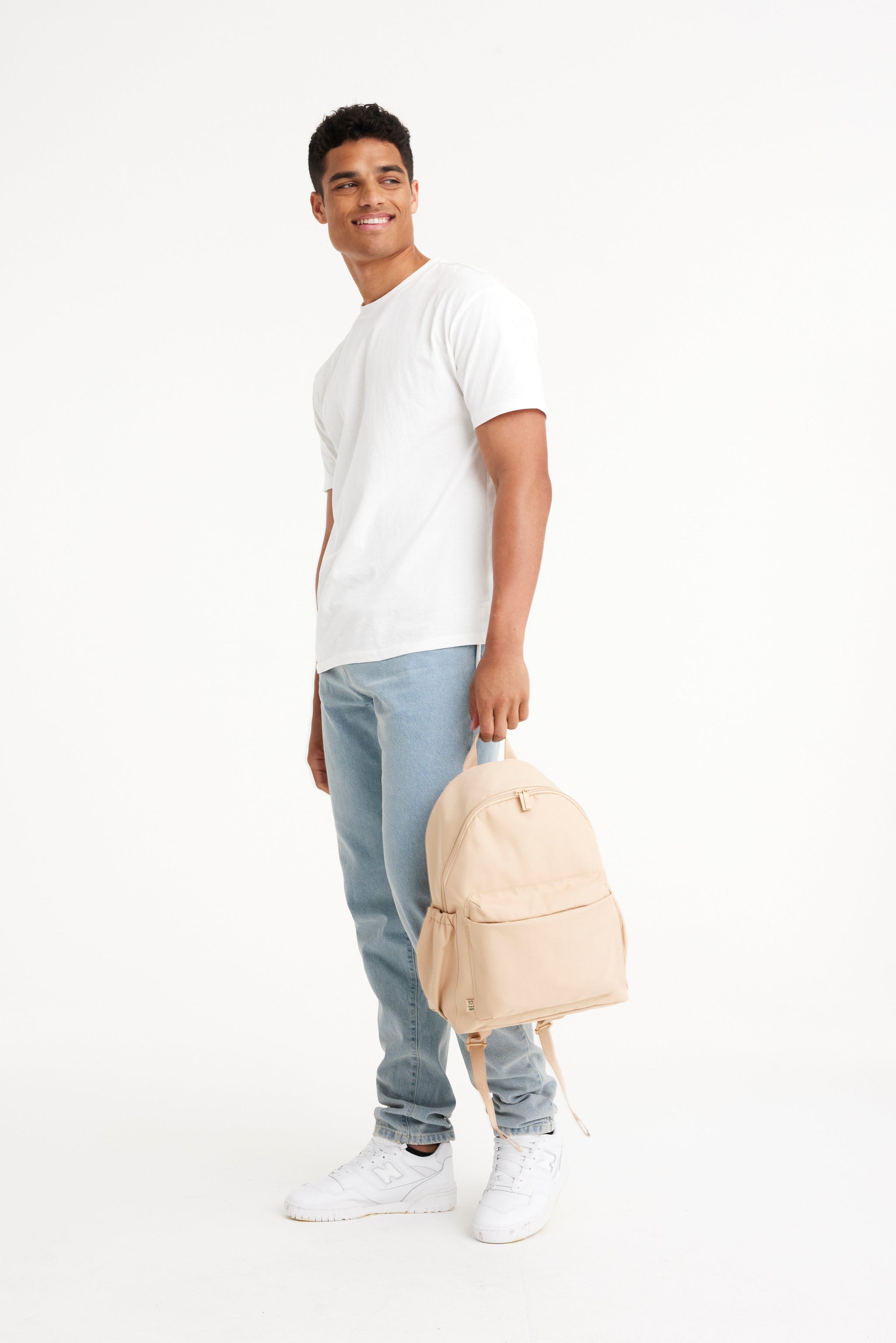 BÉIS 'The BÉISics Backpack' in Beige - Backpack For Work & Travel With ...