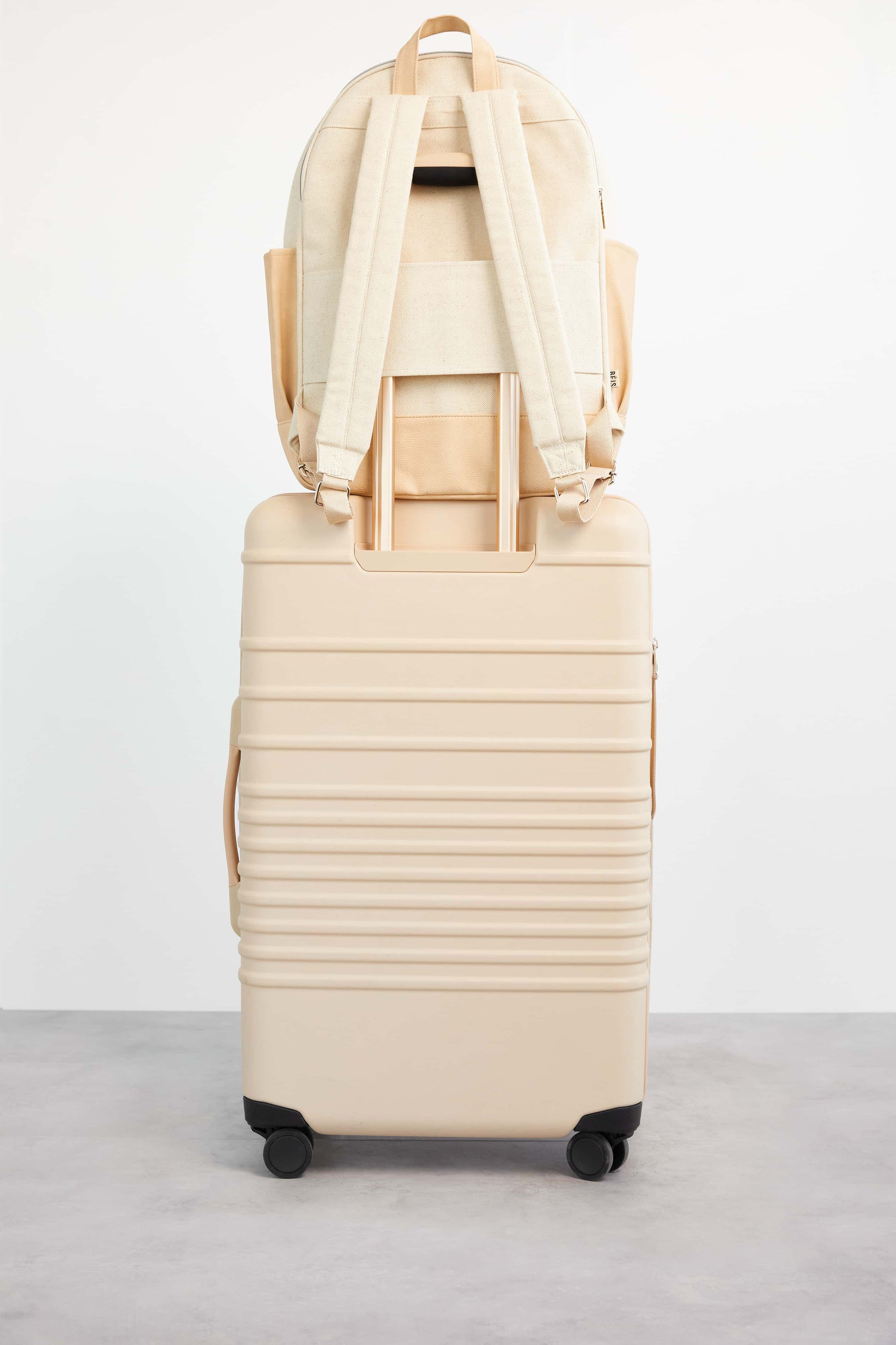 BÉIS 'The Backpack' in Beige - Beige Laptop Knapsack For Work & Travel ...