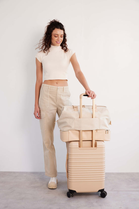 BÉIS 'The Weekender' in Beige - Beige Travel Weekend Bag & Overnight ...