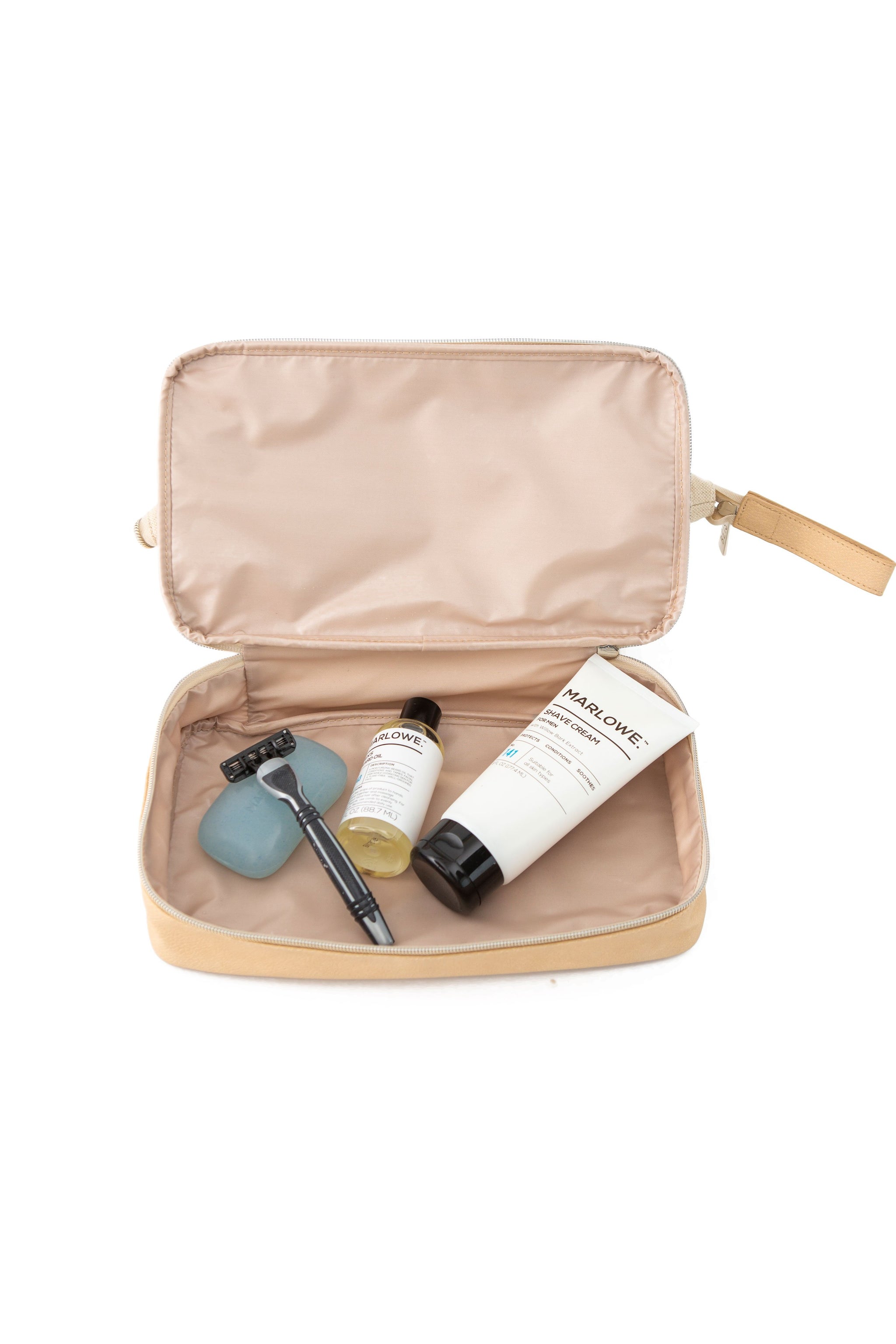 BÉIS 'The Dopp Kit' in Beige - Beige Travel Toiletry Bag & Toiletry Kit ...