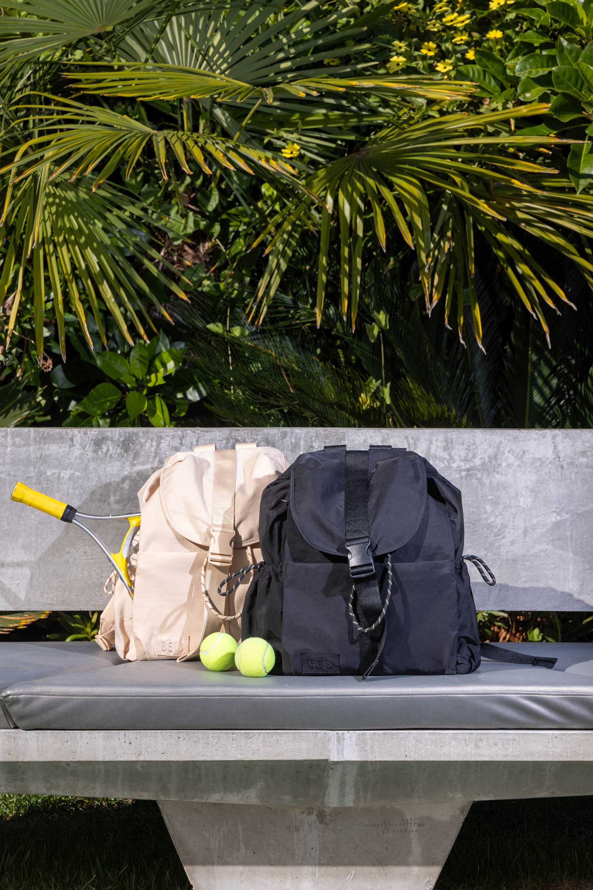 BÉIS 'The Sport Backpack' in Black - Chic Tennis Inspired Backpack ...
